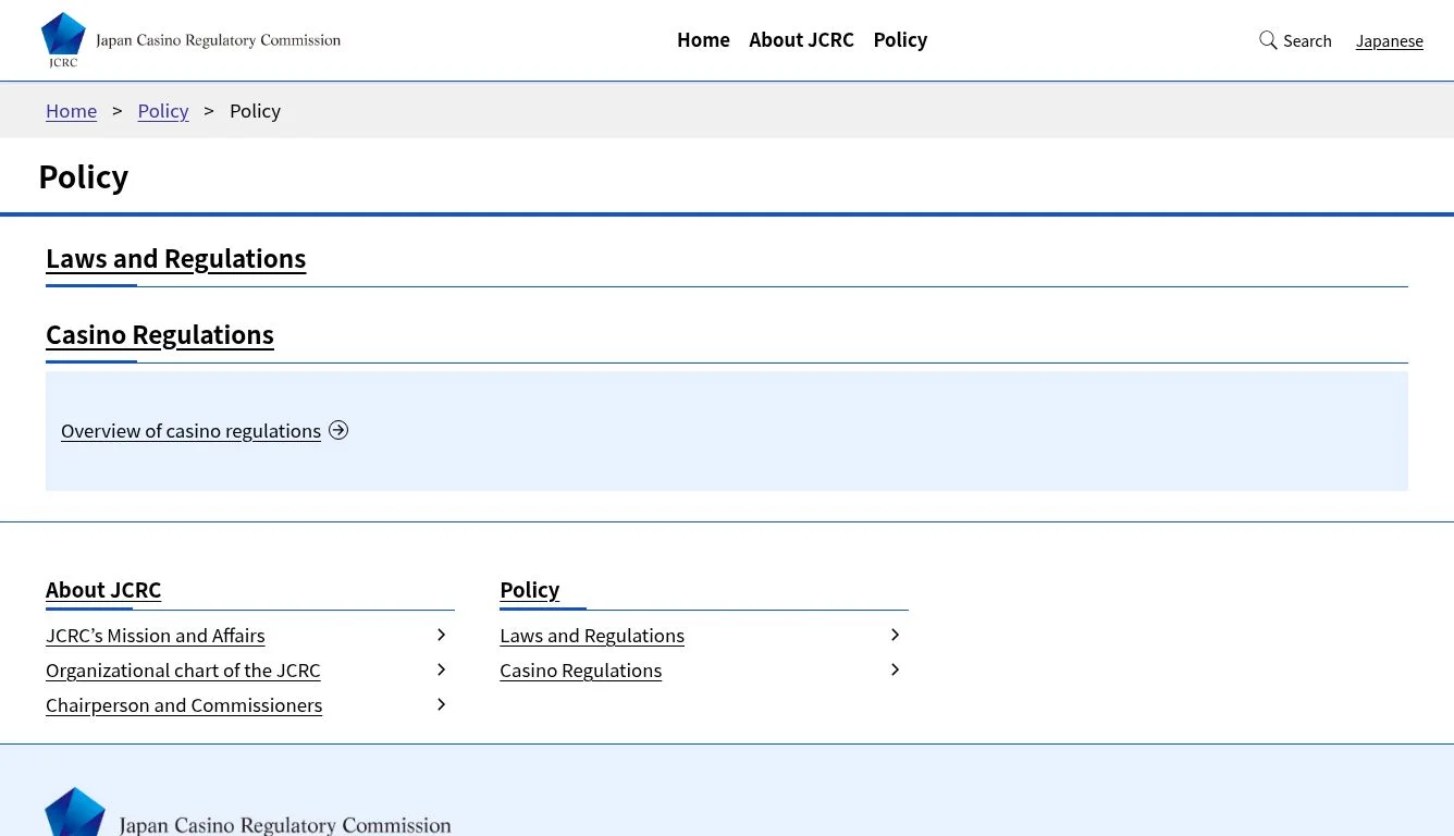 Search - Japan Casino Regulatory Commission